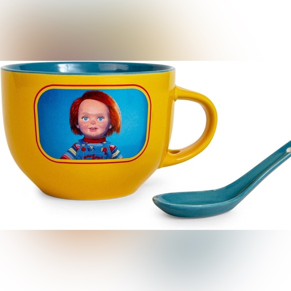 Chucky | Dining | Chucky Ceramic Mug And Spoon Set New | Poshmark